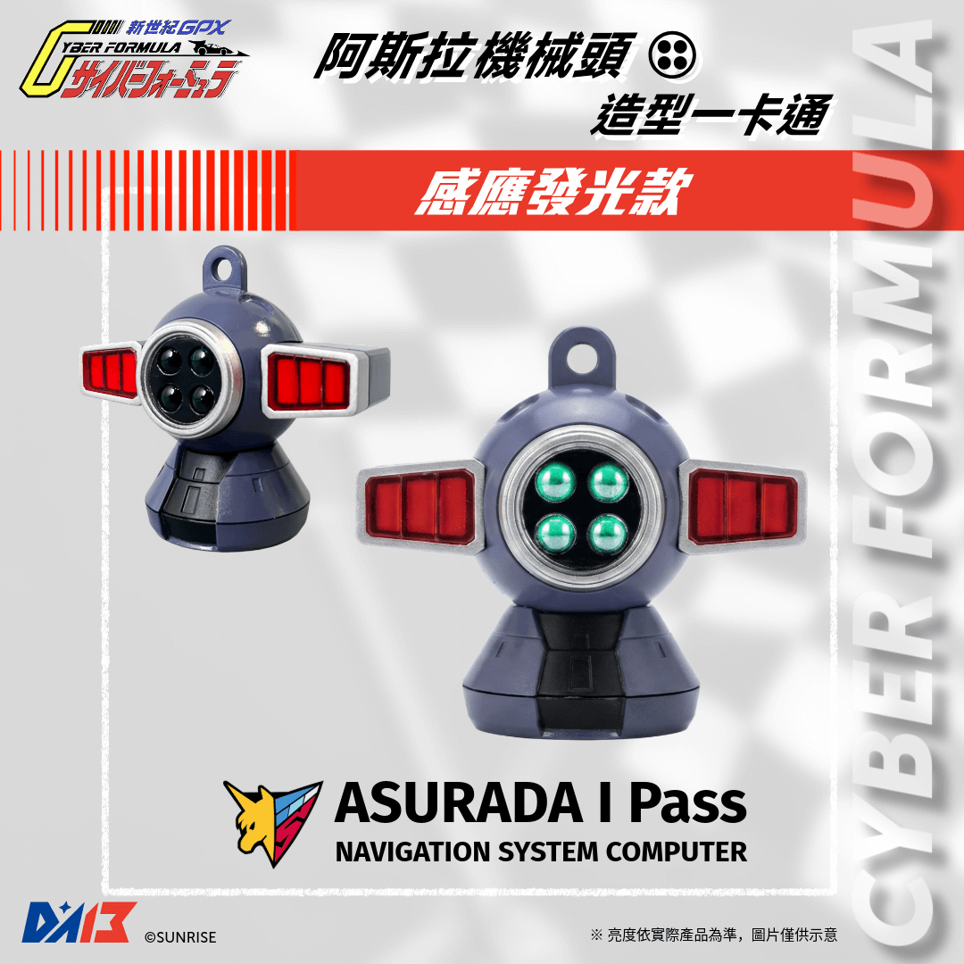 (預購) DA13_閃電霹靂車_GPX阿斯拉機械頭造型一卡通_感應發光款 (動畫配色) – DA13 | 酷夢星舟